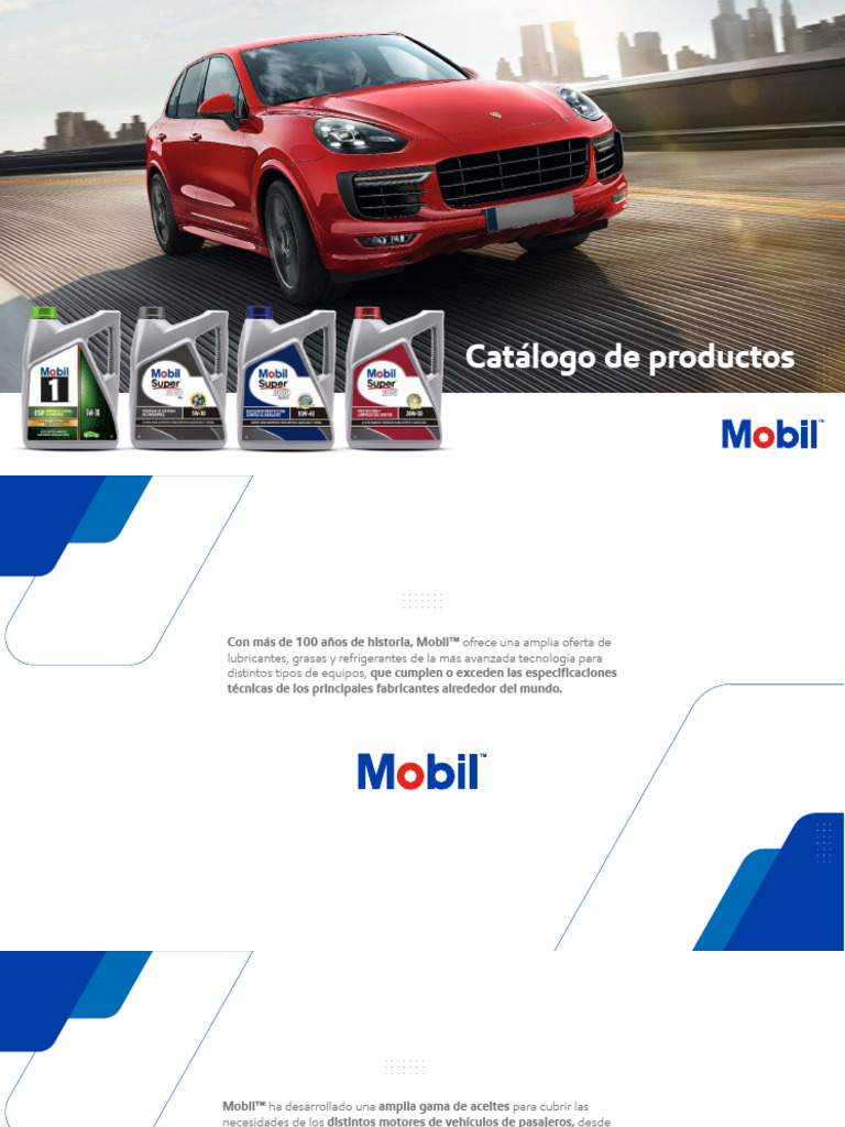 Folleto Nueva Linea Lubricantes Mobil | PDF | Motor diesel | Gasolina