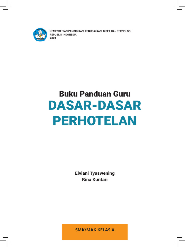 Dasar Perhotelan BG KLS X | PDF