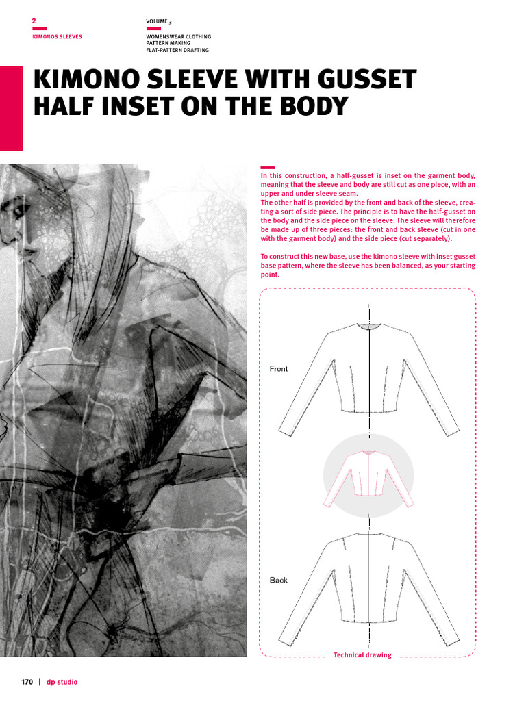 0212 Kimono Sleeve Gusset Half Inset Body | PDF | Elbow