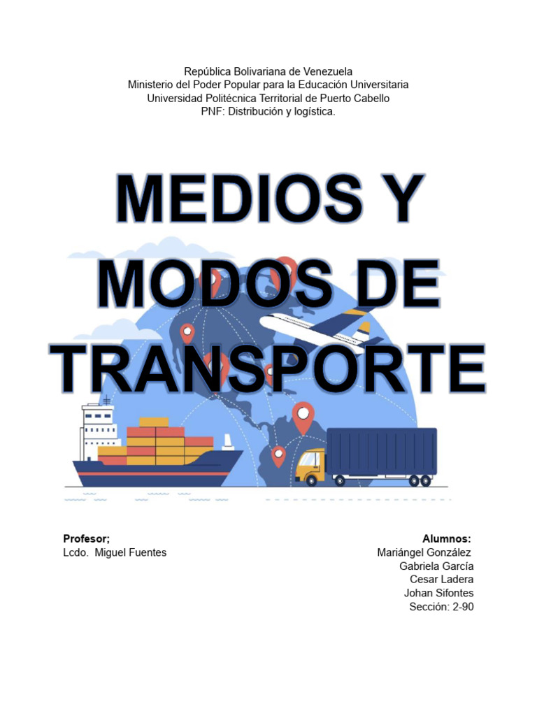 Medios y Modos de Transporte | PDF | Transporte | Dimensión