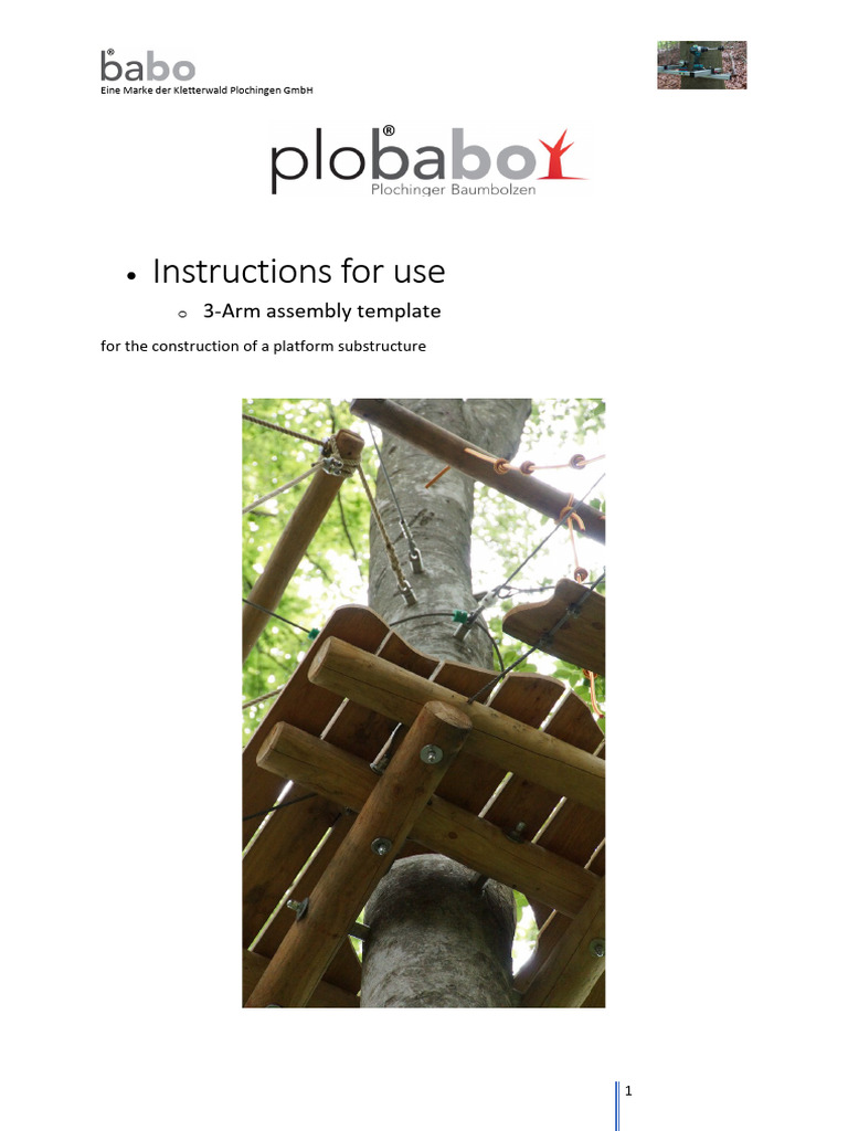 BABO-BOLT Notice Gabarit 3 Bras ENG | PDF | Screw | Manufactured Goods