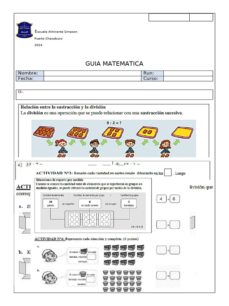 Guia Matematica Divisiones | PDF