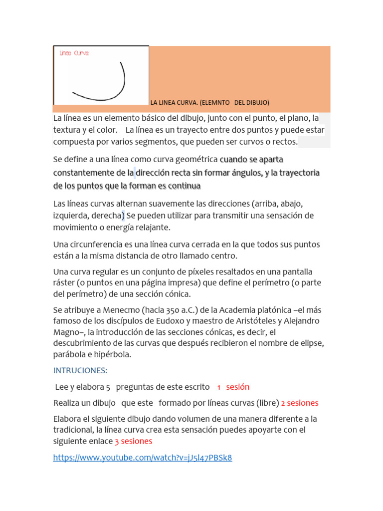 La Linea Curva Artes | PDF | Dibujo | Color