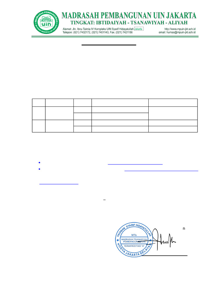 (Bilingual) SURAT TUGAS PTS Sem I TP 2021 | PDF