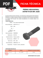 Ficha Tecnica Perno Estructural Astm A 325 Tipo 1 | PDF | Tornillo | Conocimiento procedimental