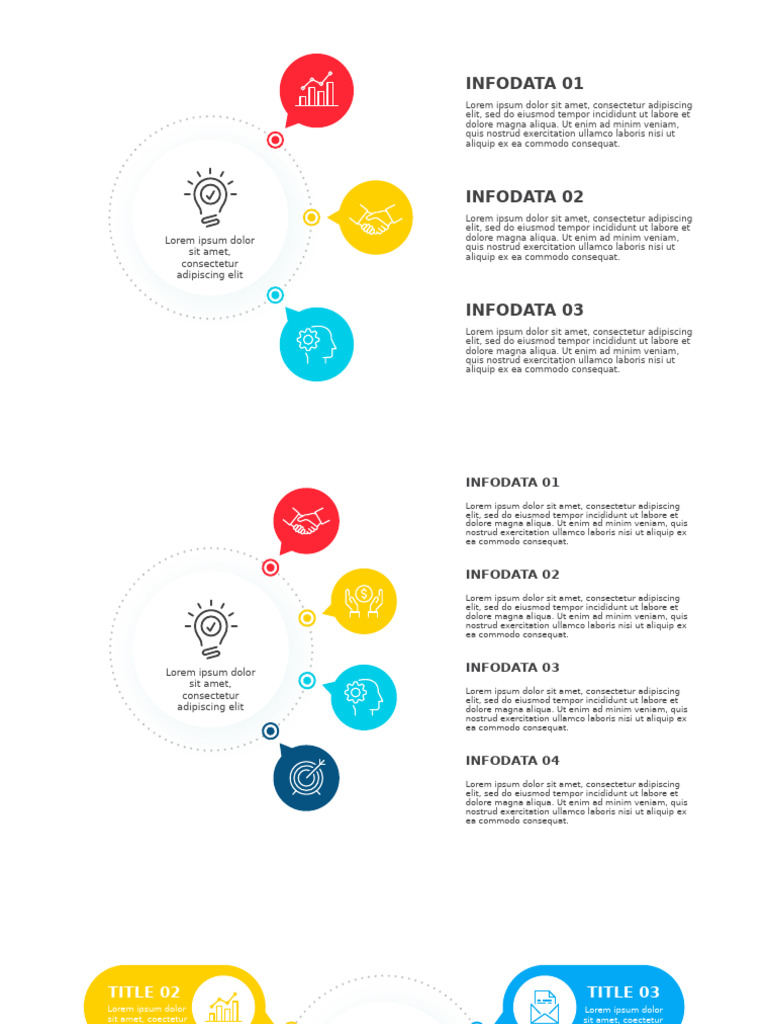 Colored Flow Chart Presentation Template | PDF