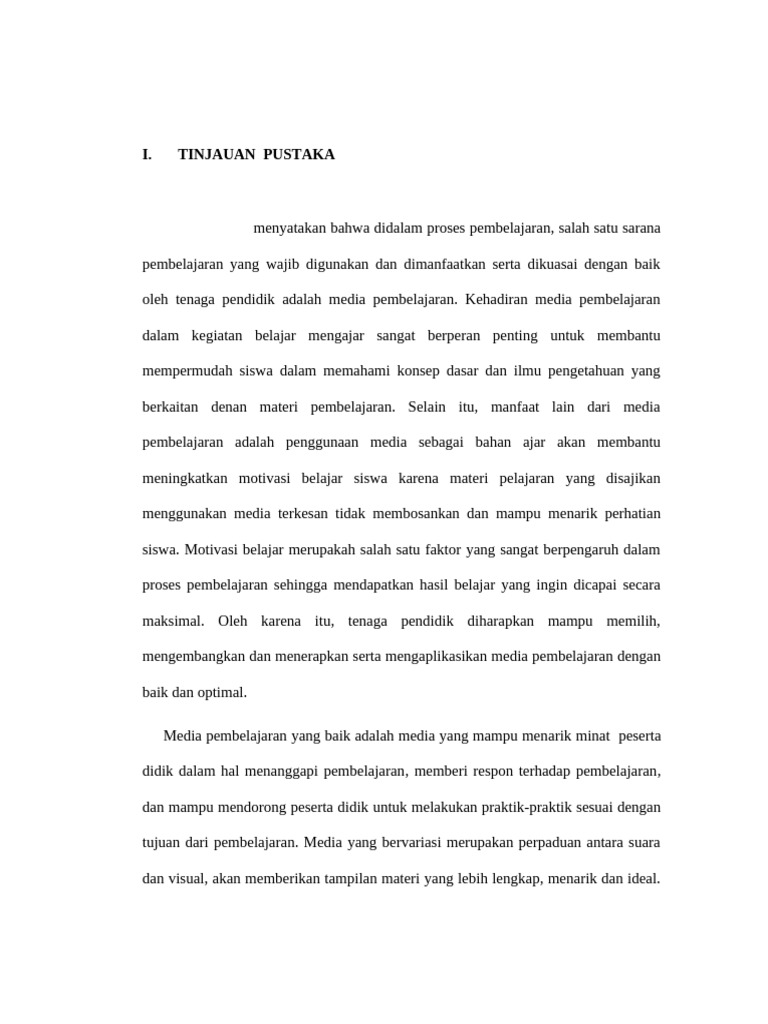 Proposal Bagian 3 Tinjauan Pustaka | PDF