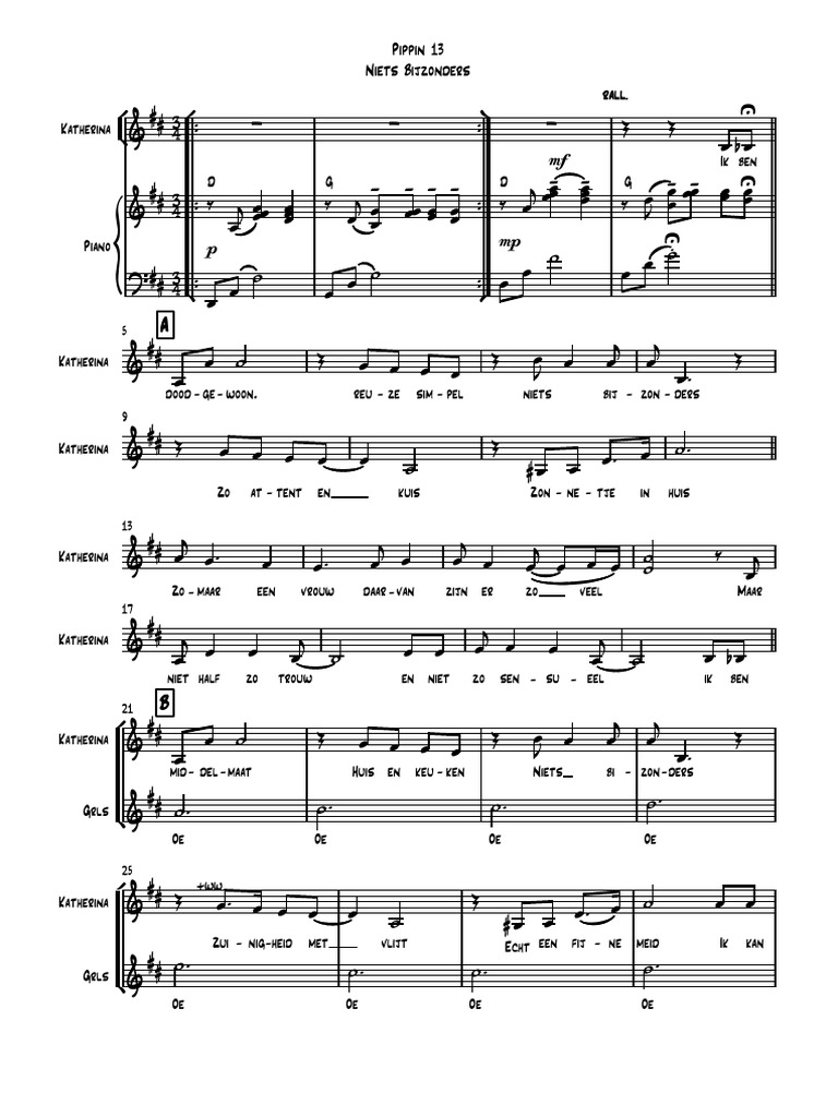 Pippin 13. Kind of Woman Vocalscore Zonder Piano - Full Score | PDF
