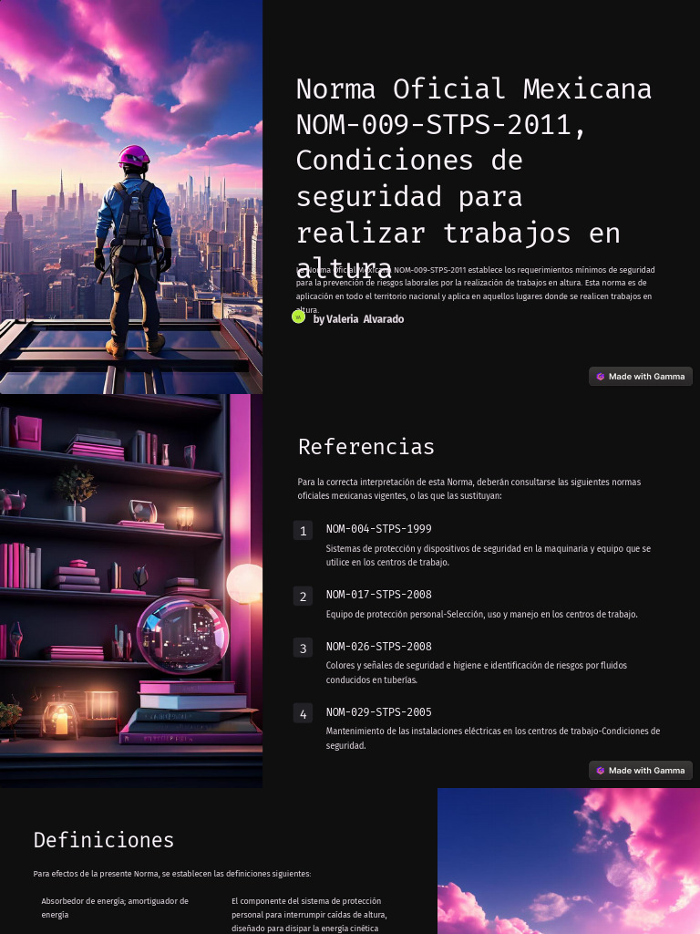 Norma Oficial Mexicana NOM-009-STPS-2011, Condiciones de Seguridad para ...