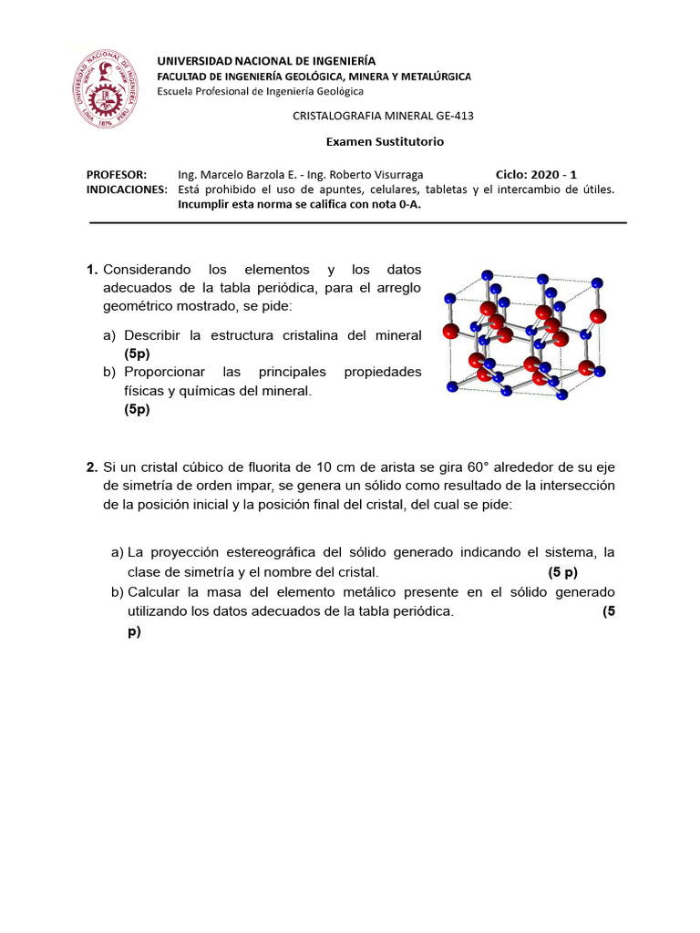 Solu Ex - Susti CRISTA 20-1 | PDF | Cristal | Estructura cristalina