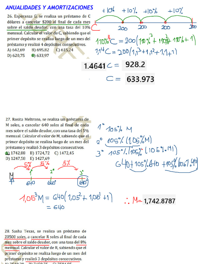 Anualidad y Amortizaciones | PDF