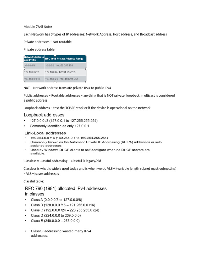 Module 7A - 8 Notes | PDF