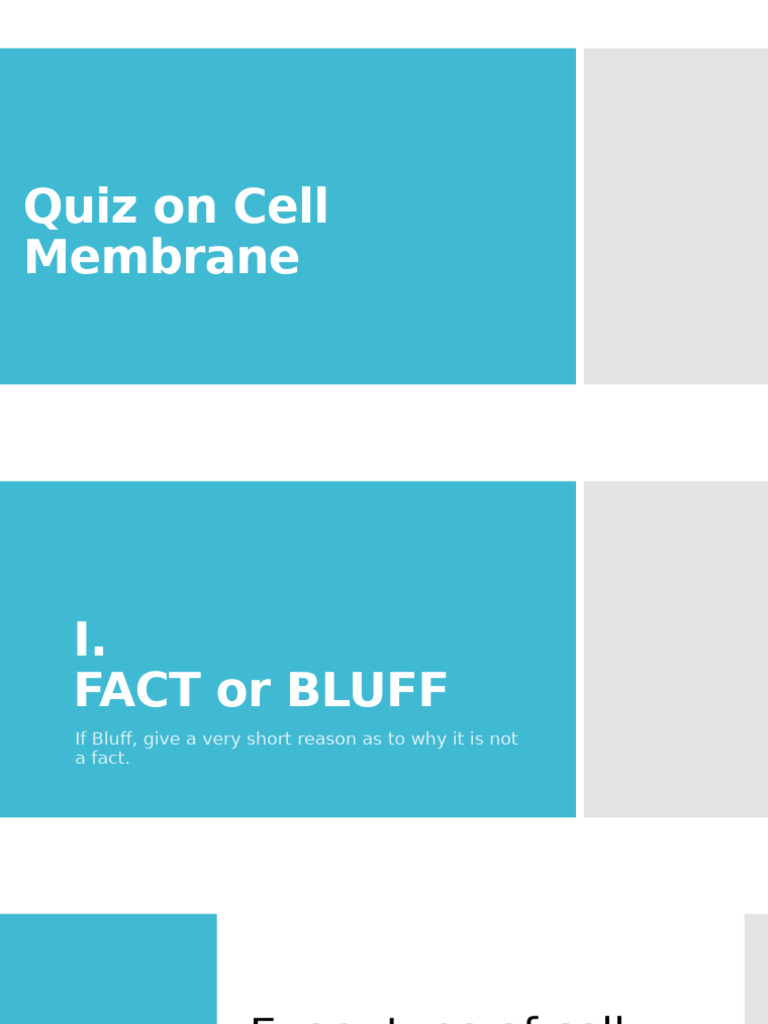 Quiz On Cell Membrane | PDF