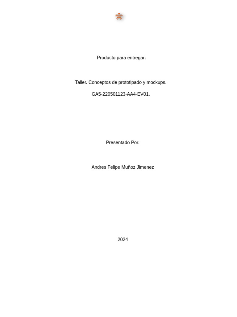 Taller. Conceptos de Prototipado y Mockups. GA5-220501123-AA4-EV01 ...