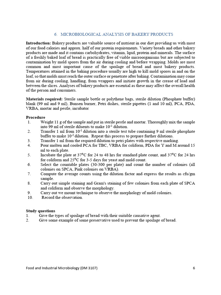 Bakery Products | PDF