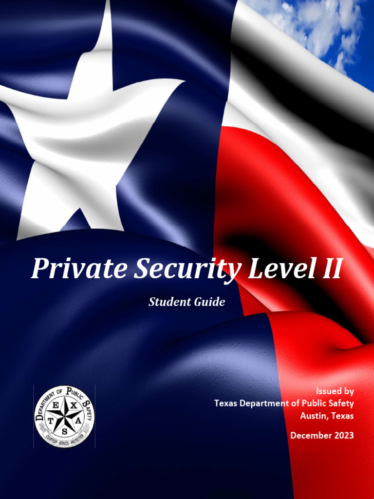 PSP Level II Student Guide | PDF | Security Guard | Dangerous Goods