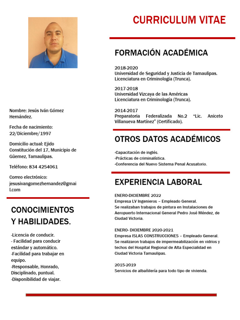 Curriculum de Ivan 2 | PDF | Ciencias sociales