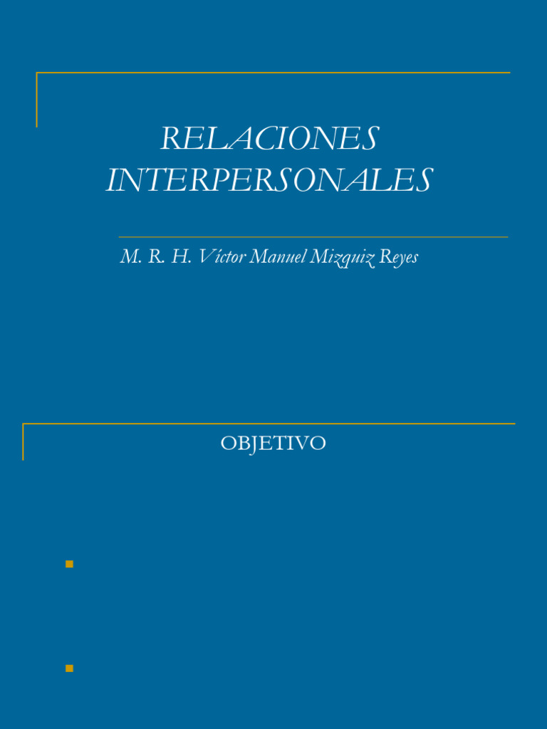 Relaciones Interpersonales y Comunicacion | PDF | Comunicación ...