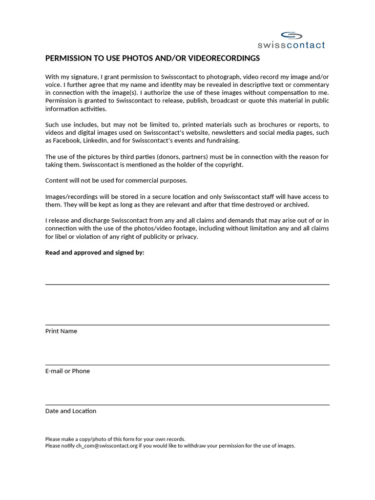 Template Consent Form | PDF | Social Science