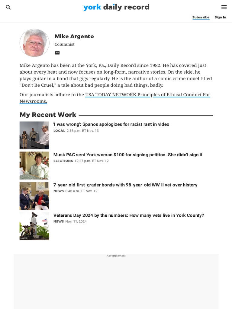 Mike Argento York Daily Record | PDF | Donald Trump | American Government