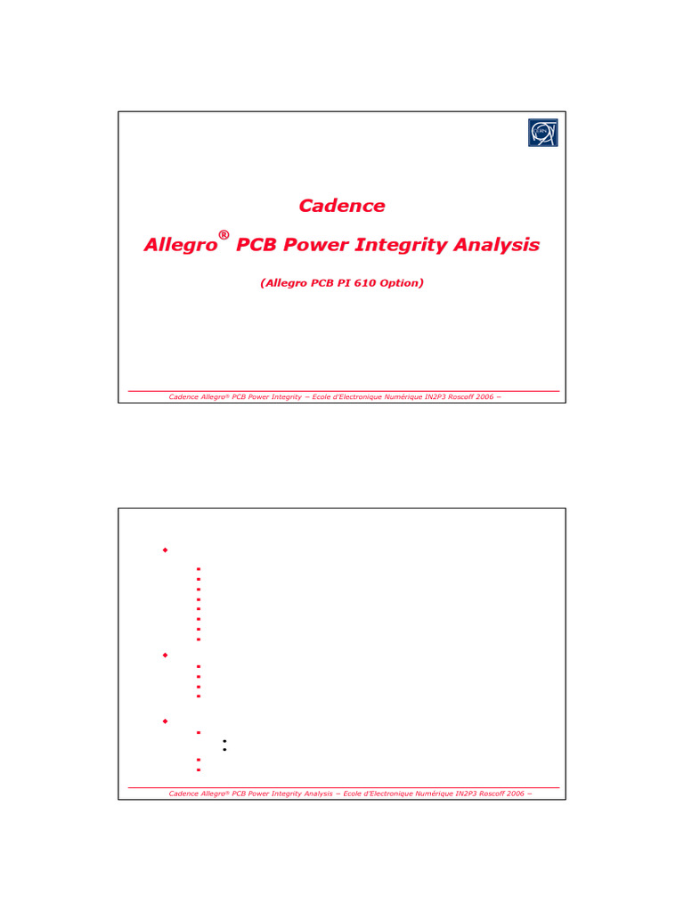 Cadence Allegro PCB Power Integrity Anlysis | PDF | Capacitor ...