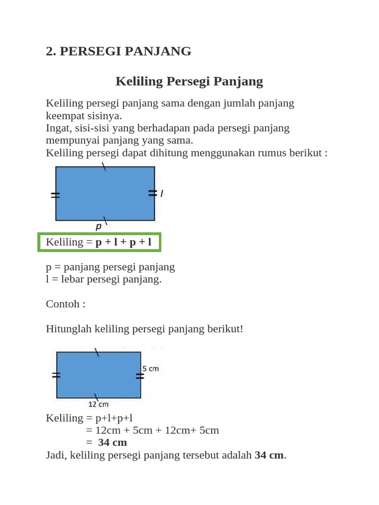 Persegi Panjang | PDF | Metode & Bahan Ajar | Griya & Taman