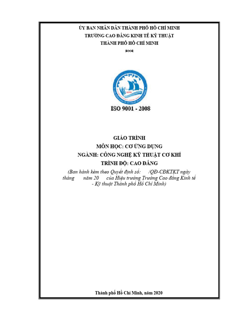 Giáo Trình Cơ NG D NG - 3103403 | PDF