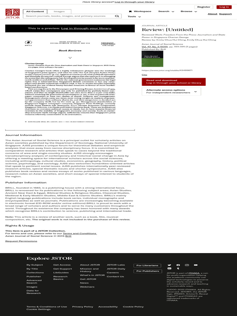 Review (Untitled) On JSTOR | PDF | Sociology | Liberal Arts Education