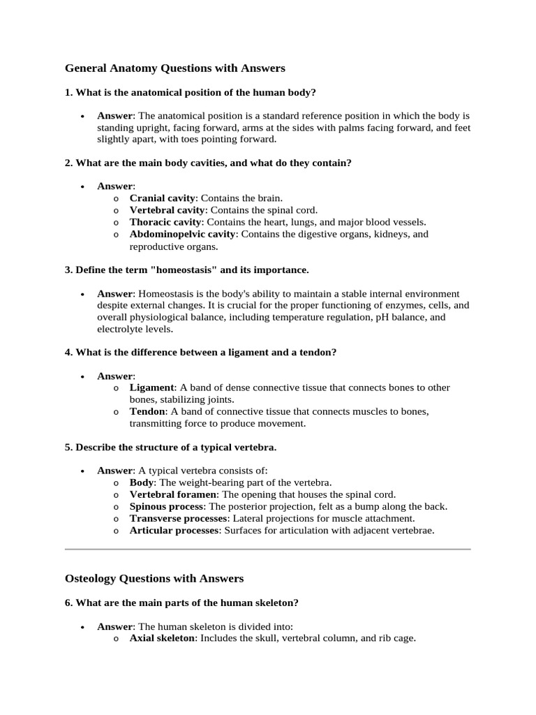 Gen. Anatomy | PDF | Vertebral Column | Bone