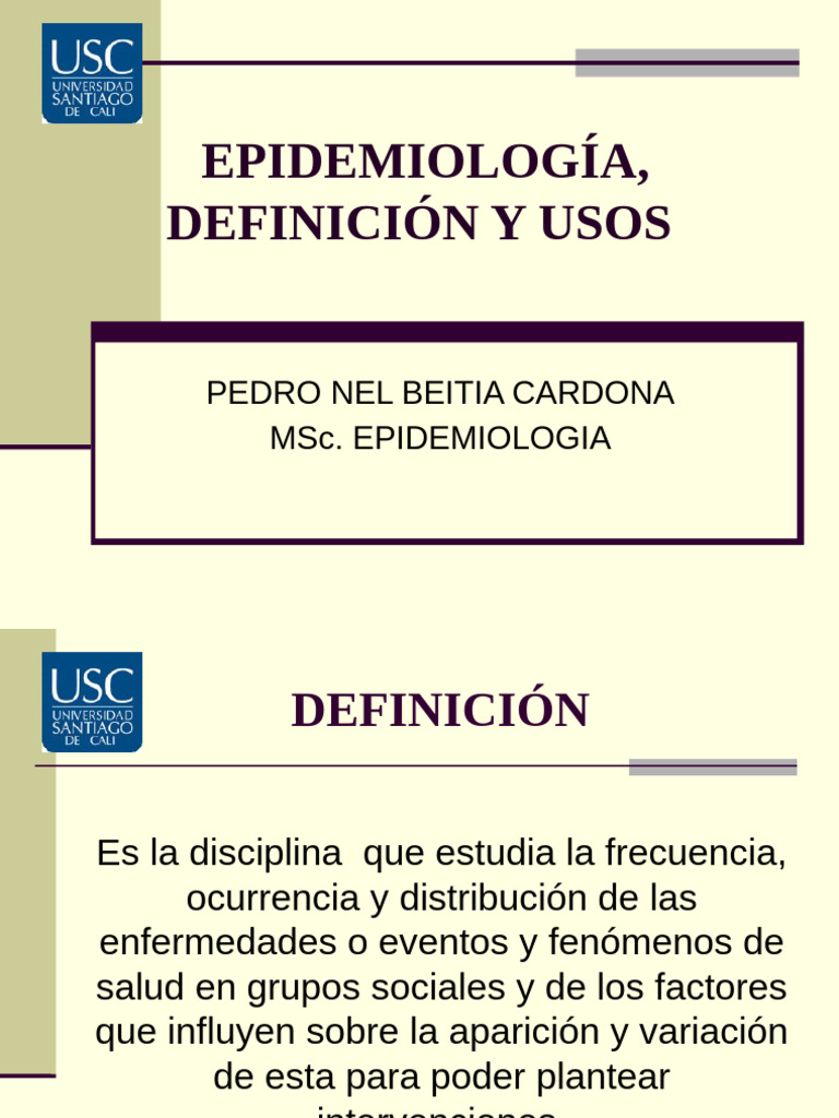 Epidemiología: Definición y Usos Clave | PDF | Epidemiología | Medicina ...