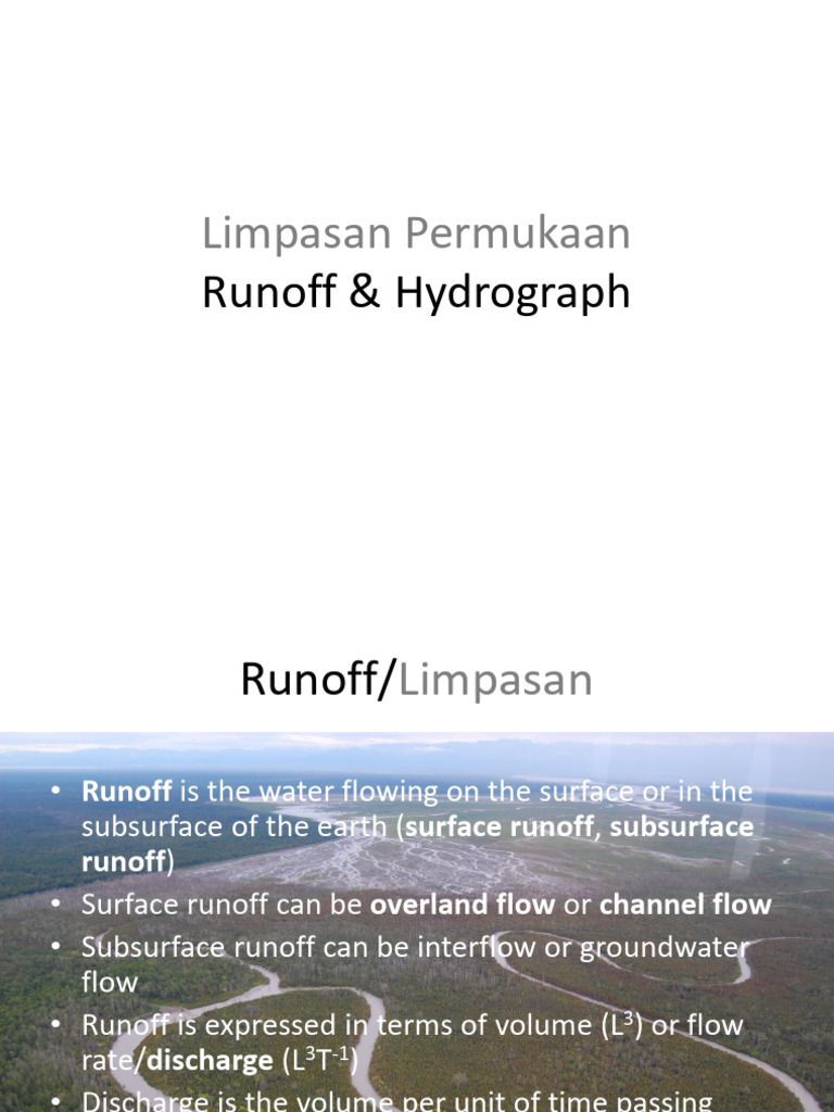 7-8 Limpasan Permukaan (TBR) | PDF | Stream | Discharge (Hydrology)