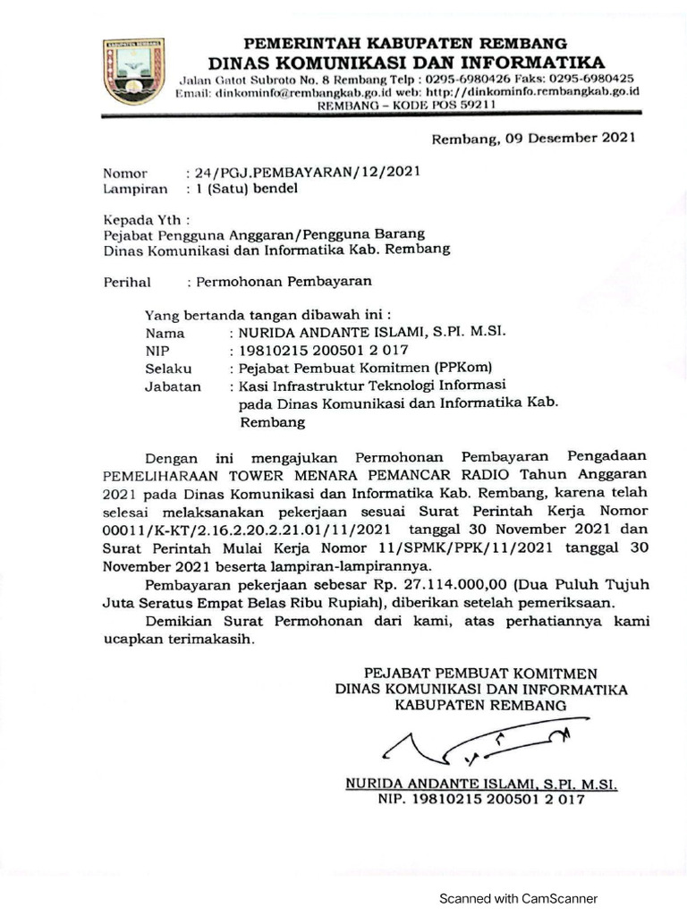 Surat Tagihan Pembayaran | PDF