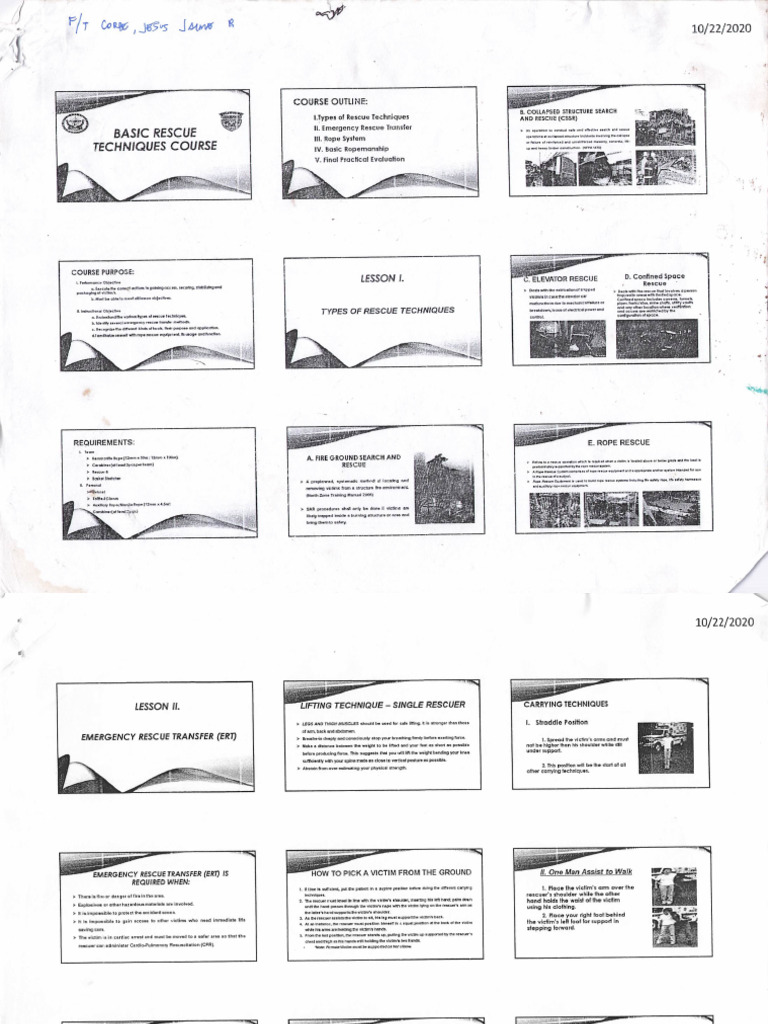 Basic Rescue Technique Course V2 | PDF