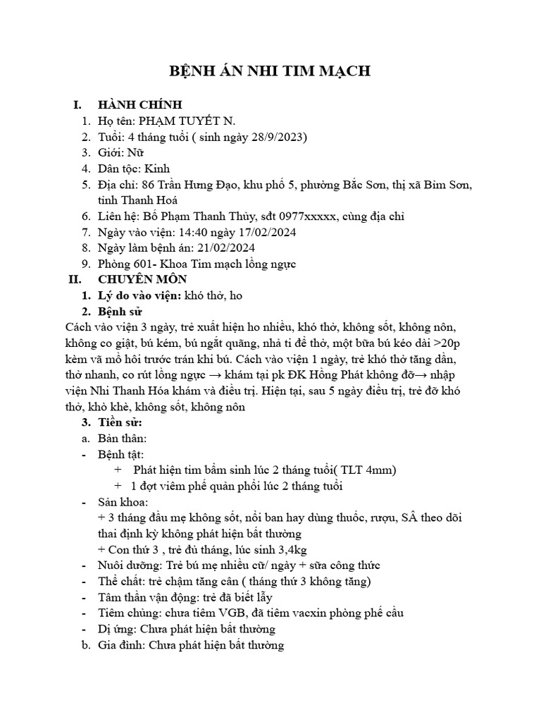 BA Thông Liên Thất - Nhi TH (T) | PDF