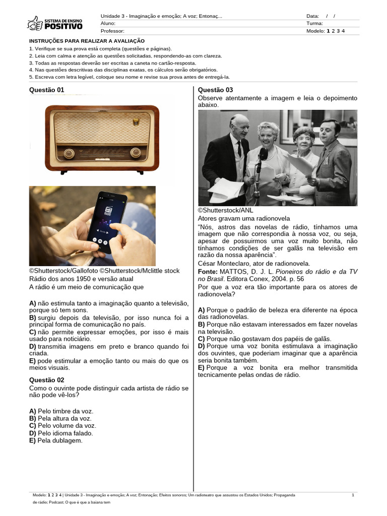 Prova 5° Ano | PDF