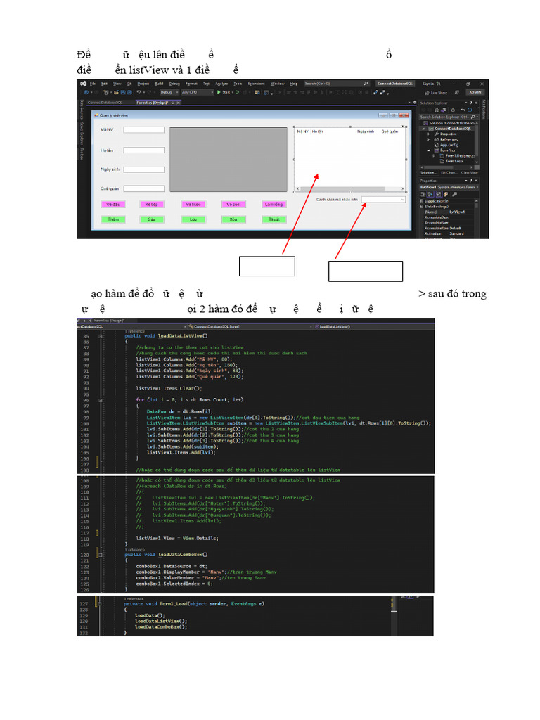 0 Load Du Lieu Len Listview - Combobox | PDF