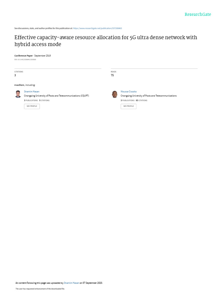Effective Capacity Aware Resource Allocation For 5g Ultra Dense Network With Hybrid Access Mode