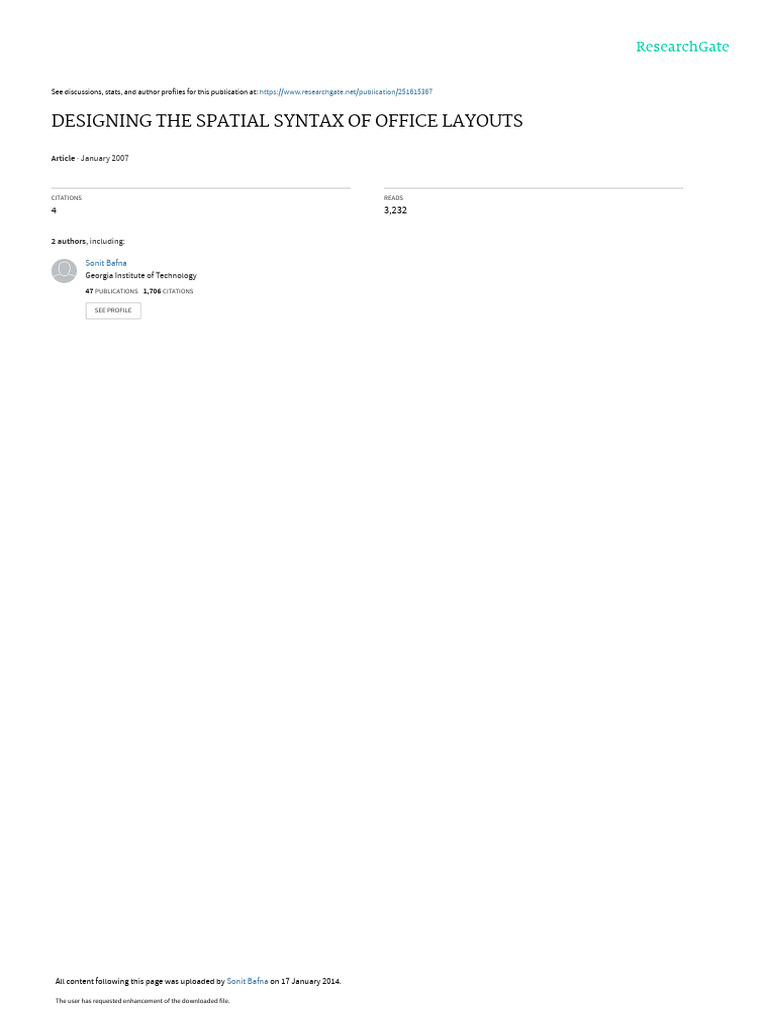 Designing The Spatial Syntax of Office Layouts | PDF | Statistics | Syntax