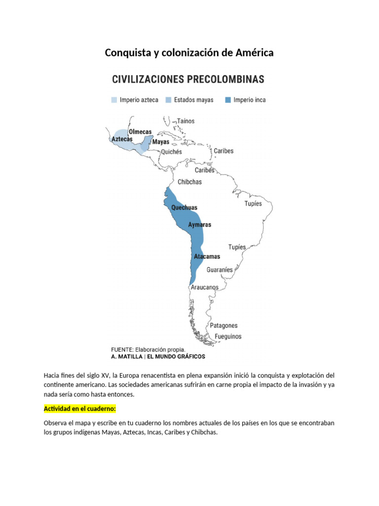 Conquista y Colonización de América | PDF | Cristobal colon | Américas