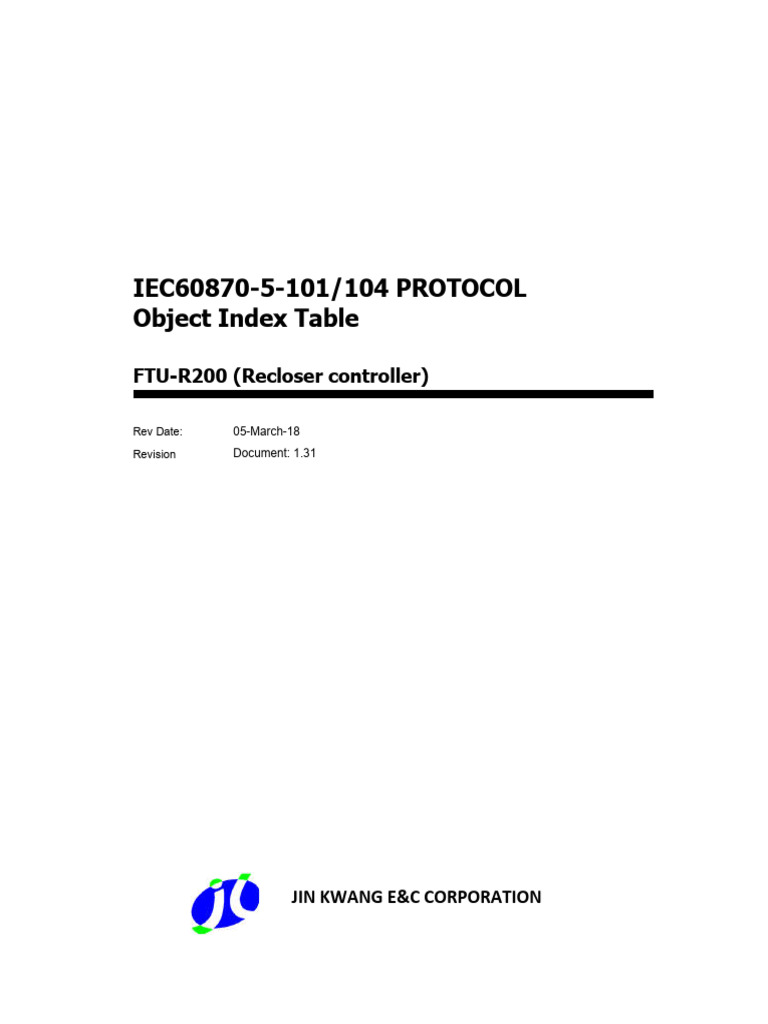 Iec60870-5-101-104 Protocol Object Index Table 05.05 | PDF | Frequency | Hertz