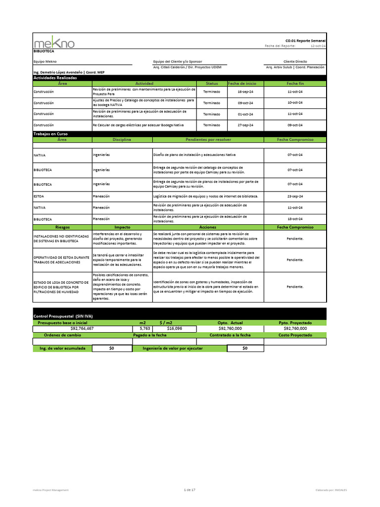 2024-10-12-Reporte Semanal REB | PDF