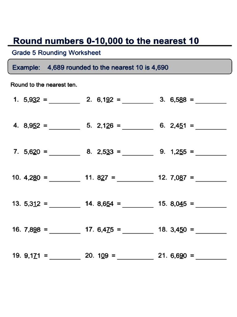 Rounding 10,100,1000 | PDF