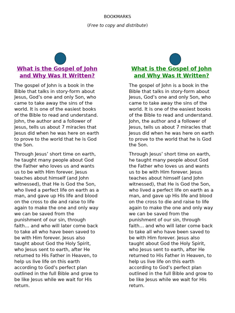 What Is The Gospel of John | PDF | Jesus | Gospel Of John