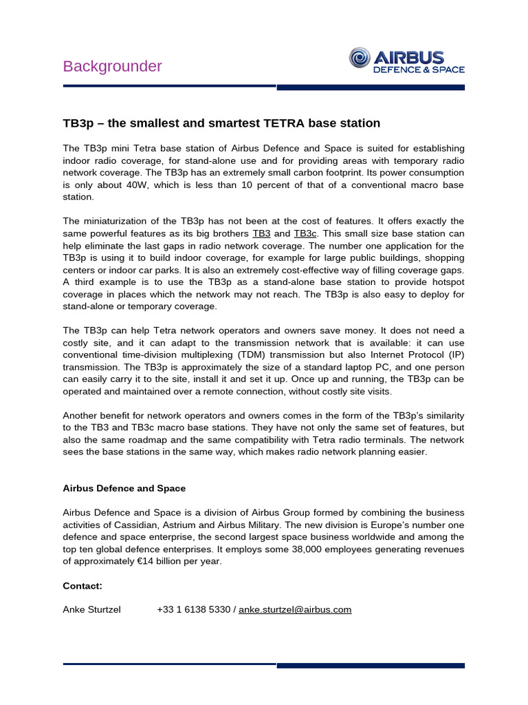 Compact TETRA Base Station Solution | PDF | Computing | Information And Communications Technology