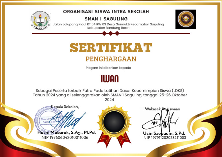 Sertifikat Iwan | PDF