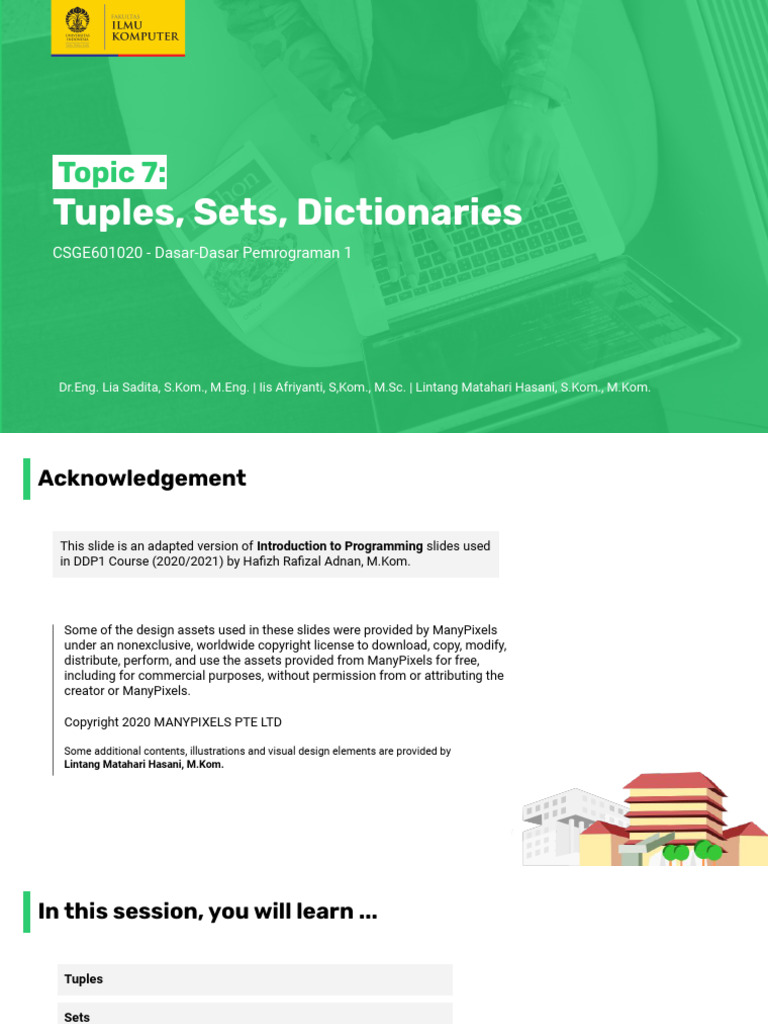 7.1 - Tuples, Sets, Dictionaries | PDF | Programming Paradigms | Software Engineering