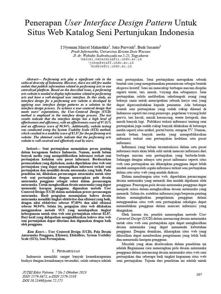 Penerapan User Interface Design Pattern | PDF