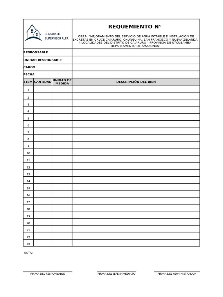 Modelo de Requerimiento | PDF