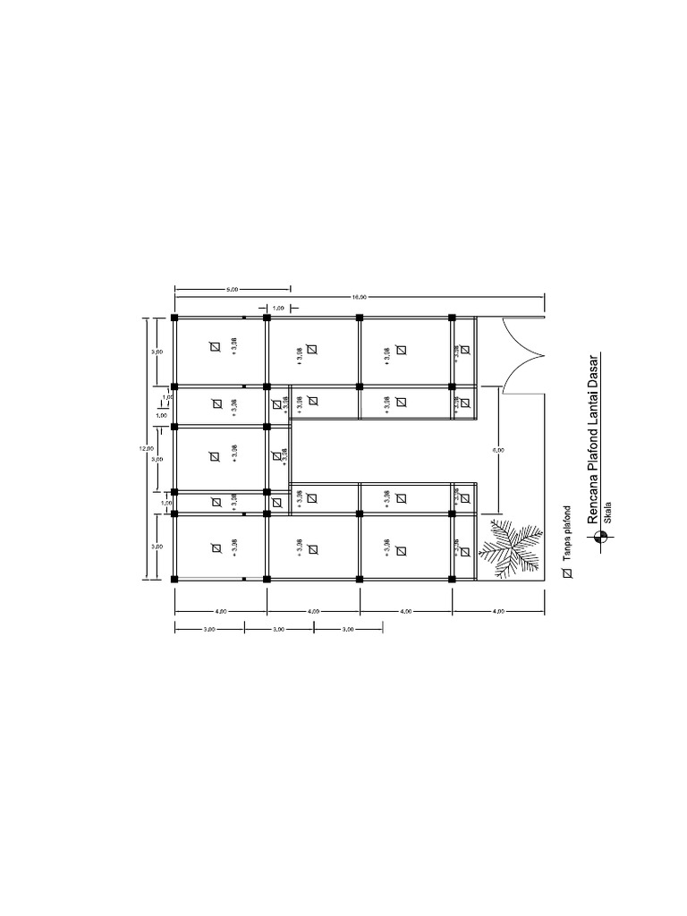 Rencana Plafond Lt. Dasar | PDF