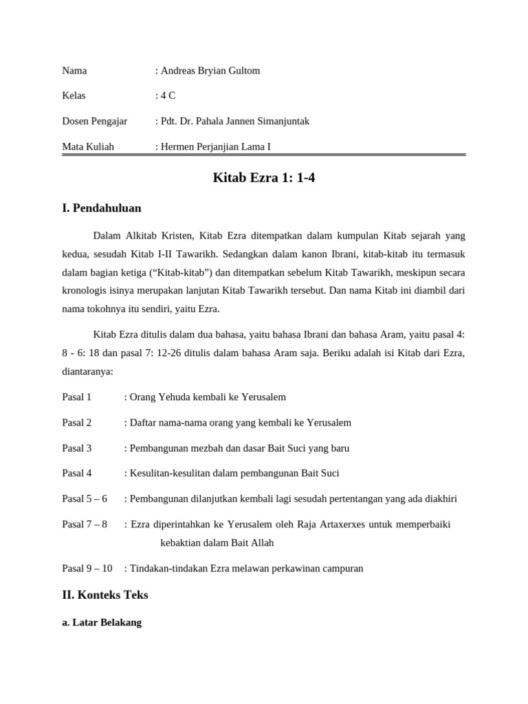 Pemulihan Umat dalam Kitab Ezra | PDF | Sejarah
